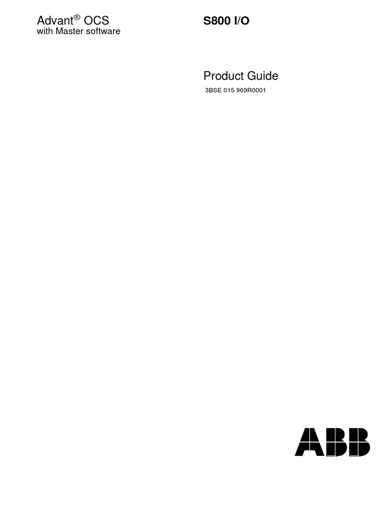 Abb S800 I/o Advant Ocs | PDF | Input/Output | Digital Signal
