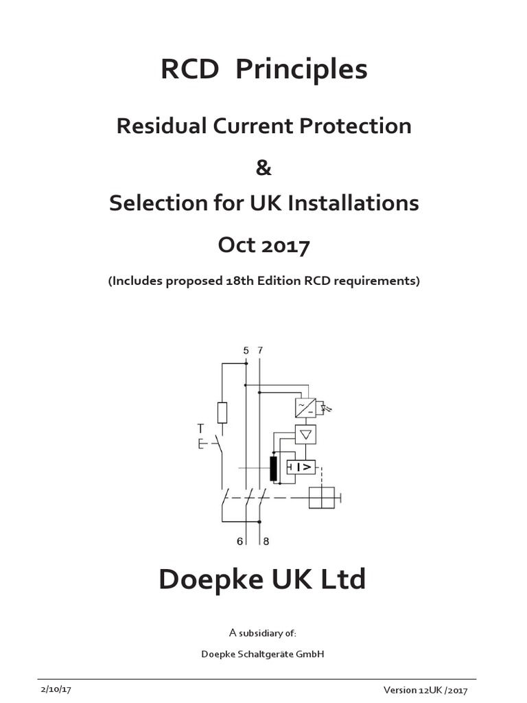 RCD Principles: Doepke UK LTD | PDF | Power Inverter | Rectifier