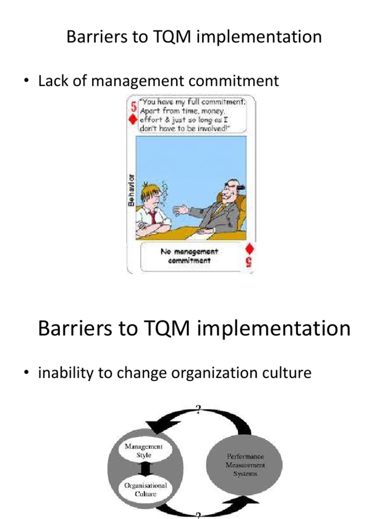 Barriers To TQM Implementation | PDF | Business
