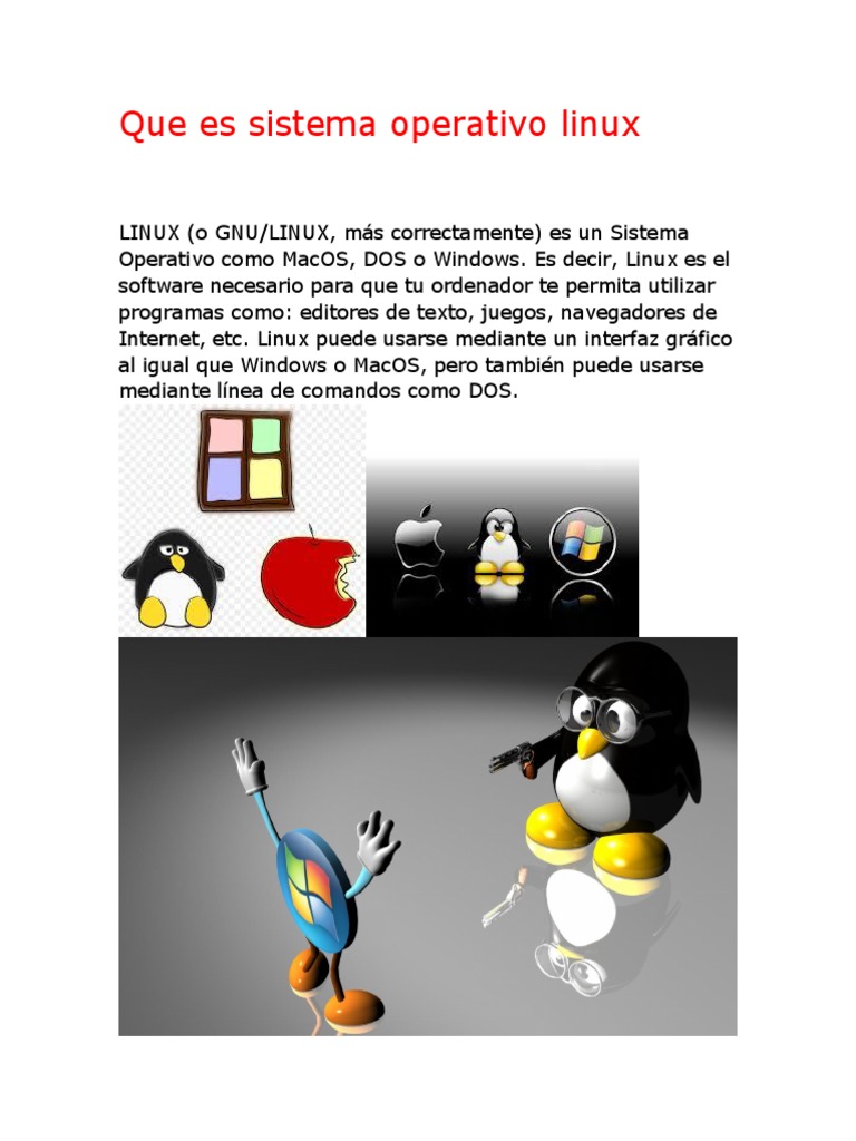 Que Es Sistema Operativo Linux | PDF