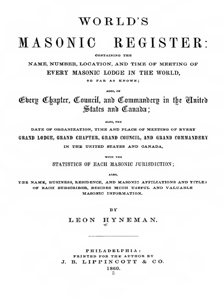 Worlds Masonic Register | PDF | Orders, Decorations, And Medals ...