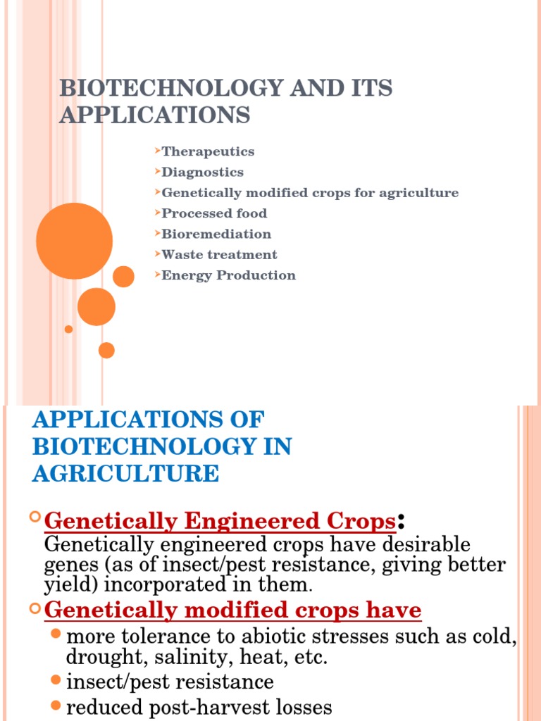 Biotechnology and Its Applications | PDF | Rna Interference | Gene ...