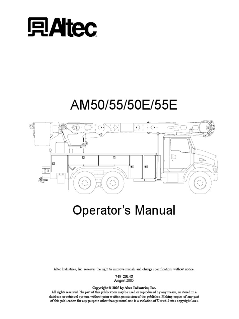 Manual Del Operador altec-AM50-55-50E-55E-O PDF | PDF | Insulator ...