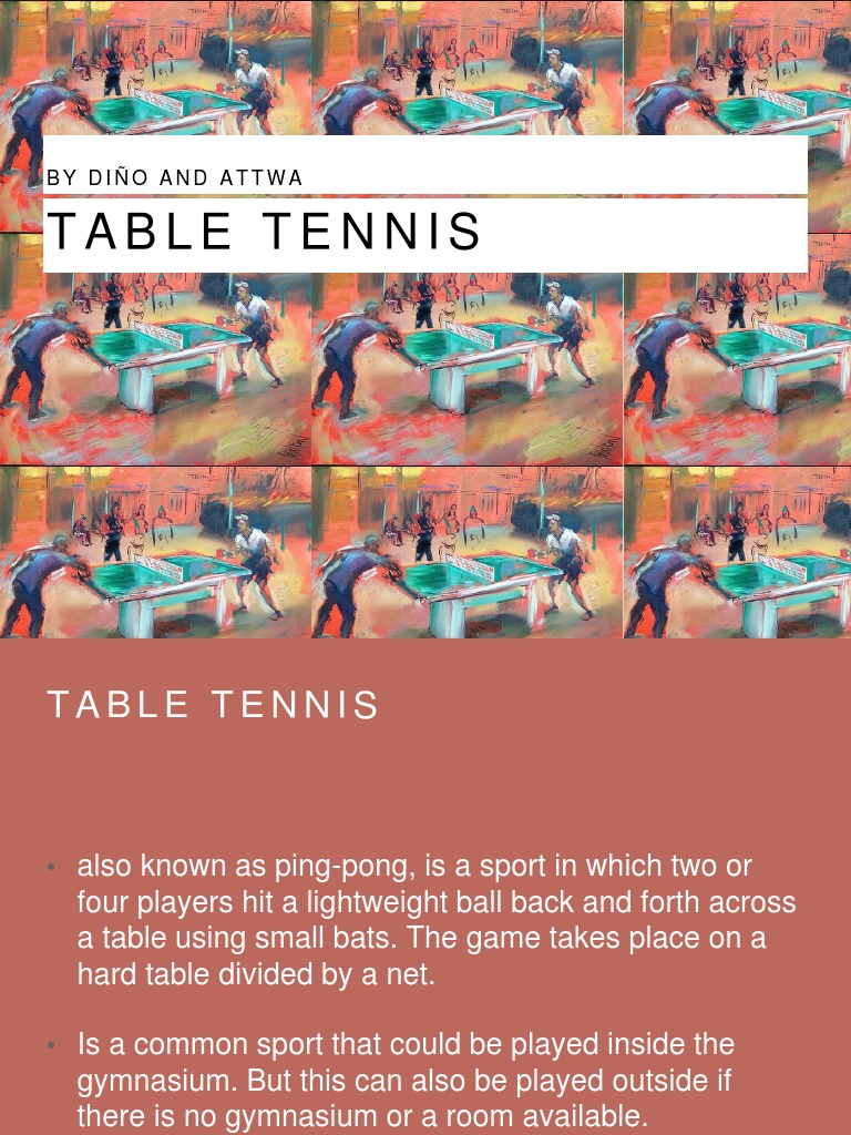 Table Tennis: Rules and Techniques | PDF | Table Tennis | Sports Equipment