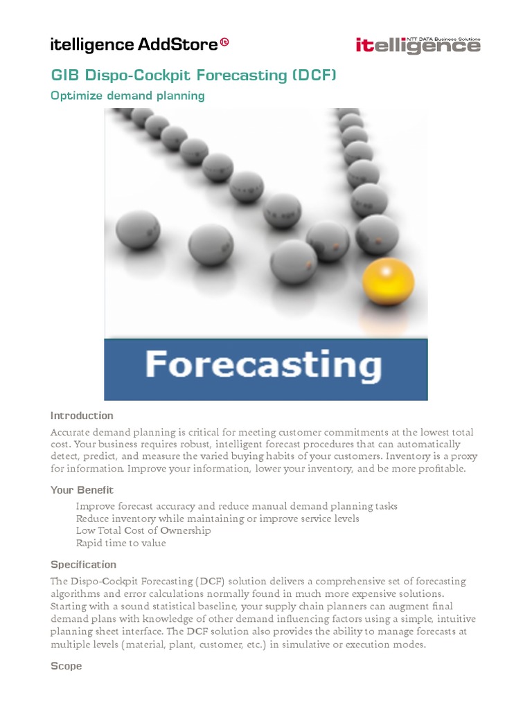GIB Dispo-Cockpit Forecasting (DCF) | PDF | Computers