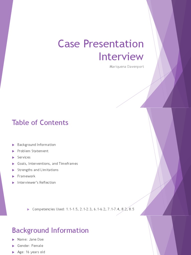 Case Presentation | PDF | Mental Health | Interpersonal Relationships