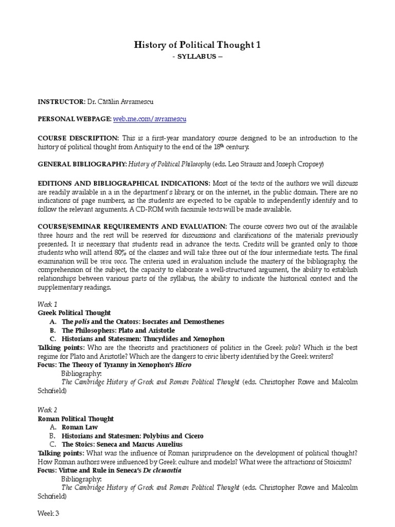 Introduction to Political Thought History | PDF | Political Philosophy ...