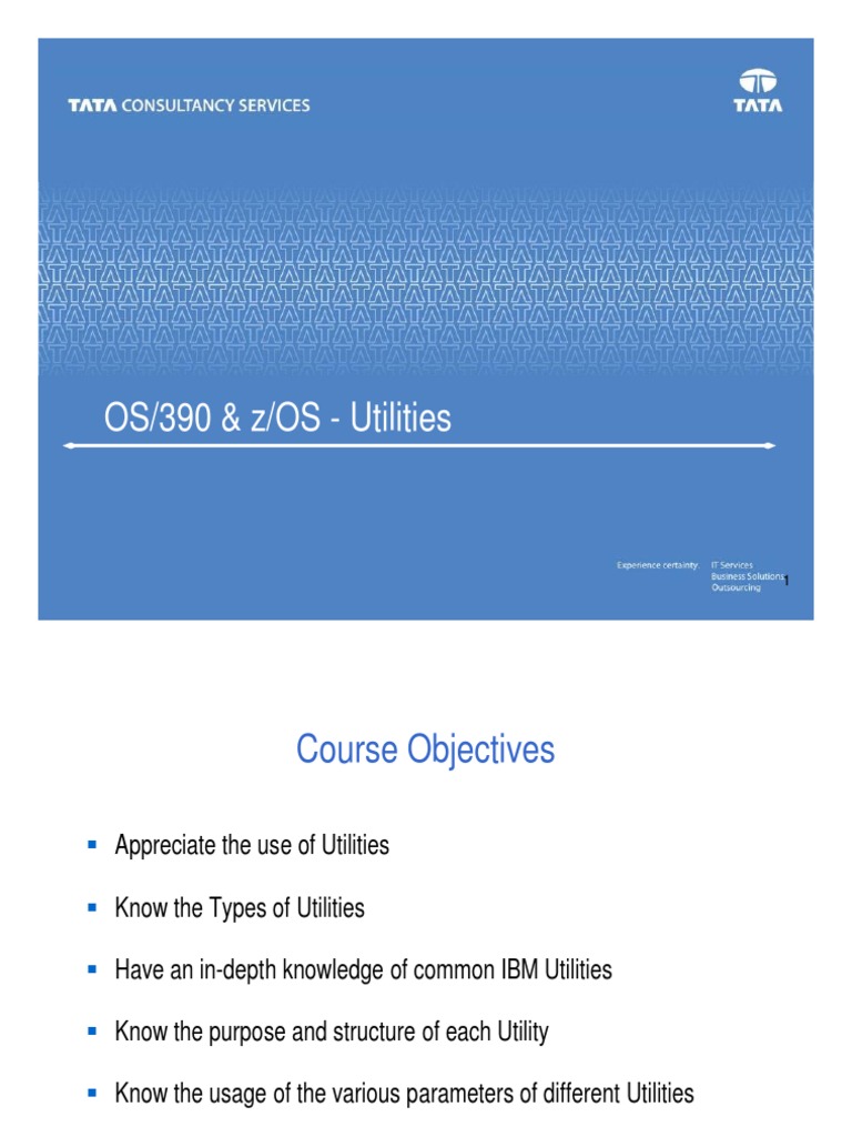 IBM Mainframe Utility Overview | PDF