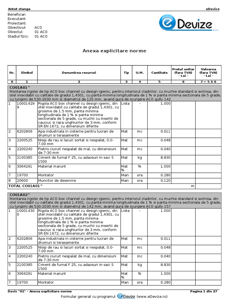 Norme Deviz RPC Reparatii Constructii | PDF