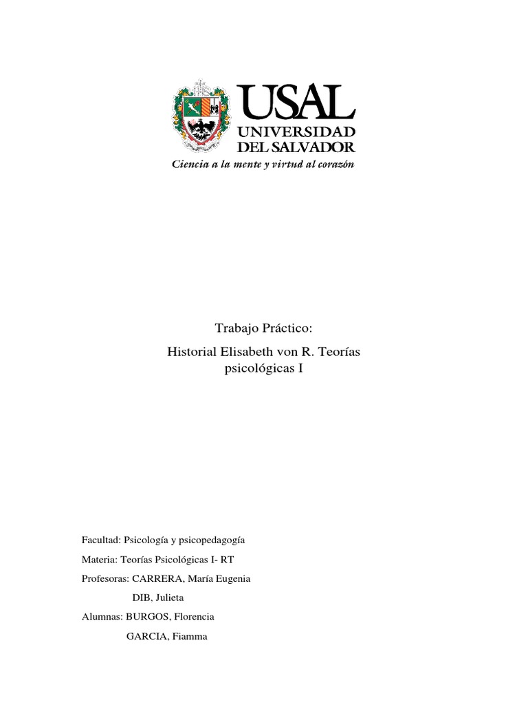 TP Elizabeth Von R | PDF | Sigmund Freud | Hipnosis