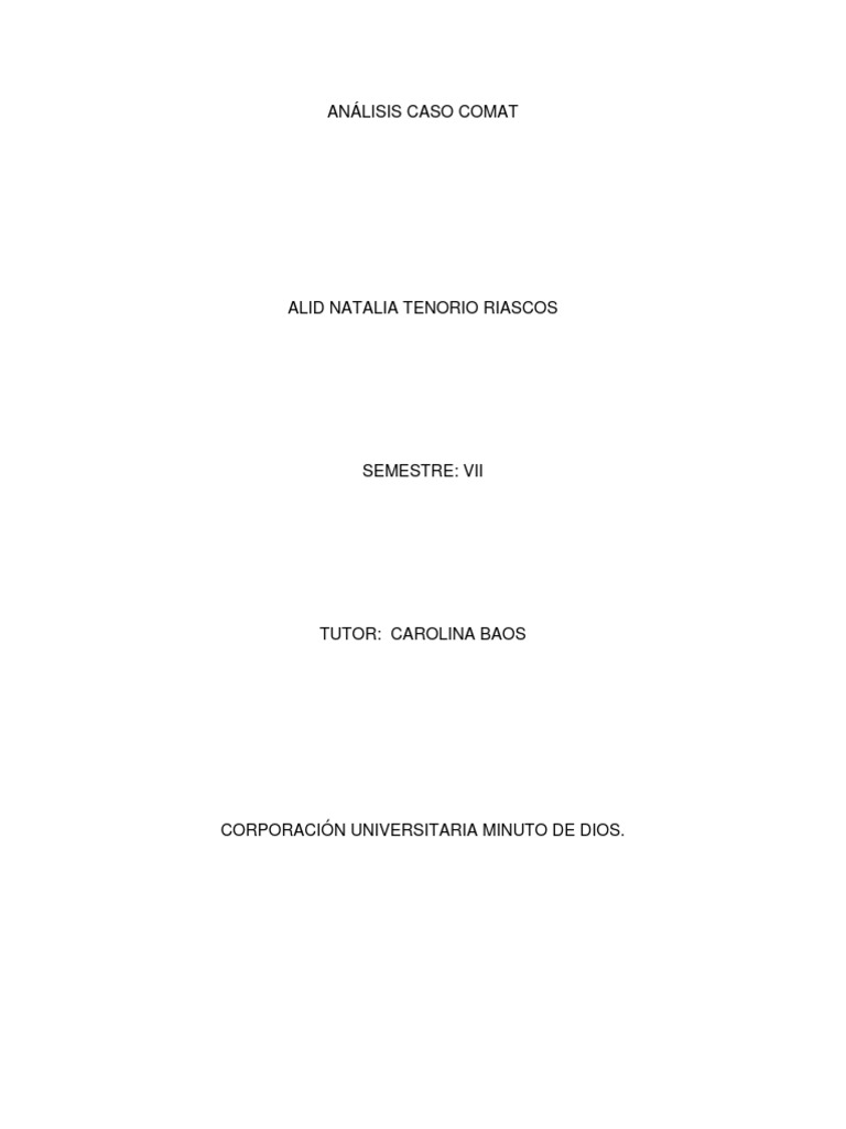 Análisis Caso Comat | PDF | Liderazgo | Business