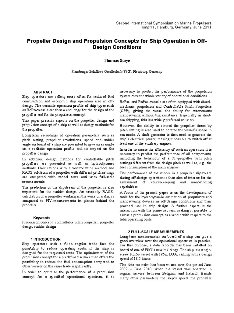 Propeller Design PDF | PDF | Propeller | Marine Propulsion