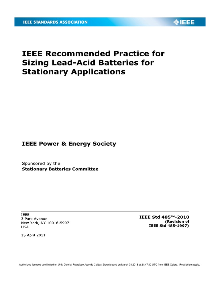Ieee 485-2010 1-20 | PDF