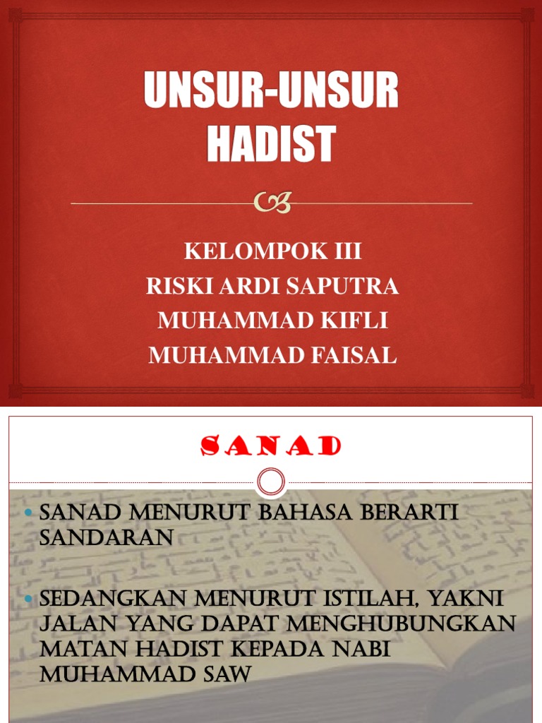 Unsur Hadist | PDF
