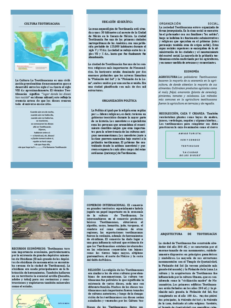 Teotihuacan Folleto Mesoamérica México