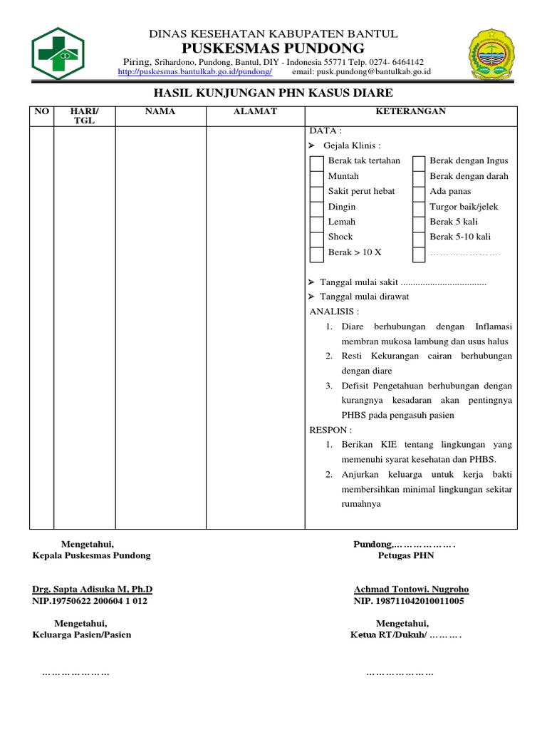 Format Pe PHN Diare | PDF