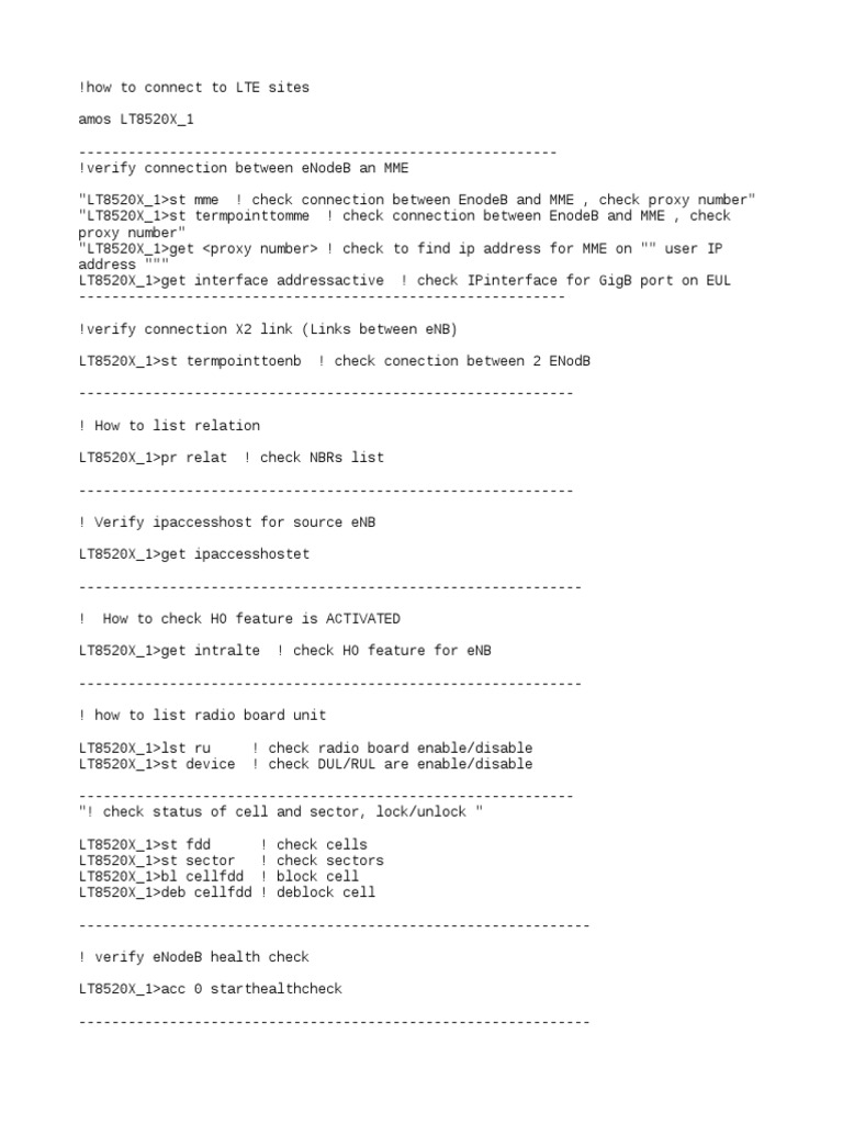 LTE Commands | PDF | System Software | Software