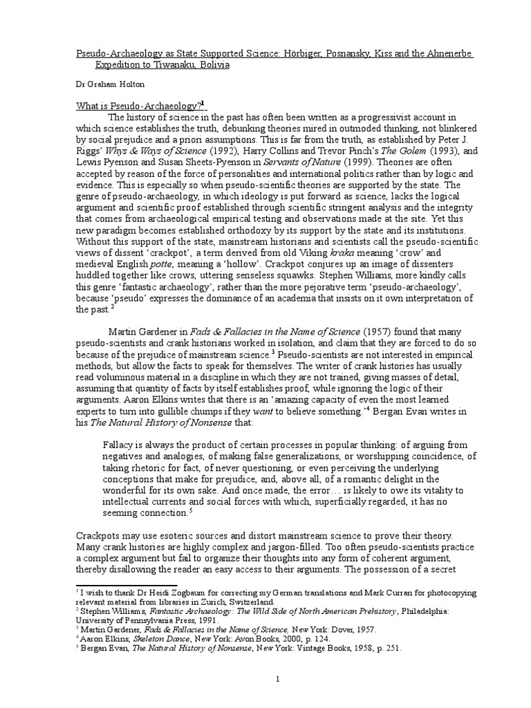 Pseudo-Archaeology As State Supported SC | PDF | Archaeology | Nazi Party