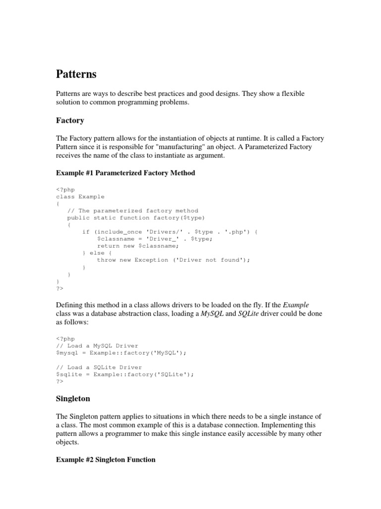 PHP Patterns | PDF