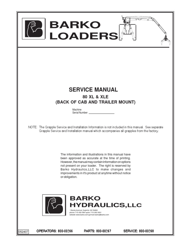 Manual de Servicio Barko 80 | PDF | Damages | Fires