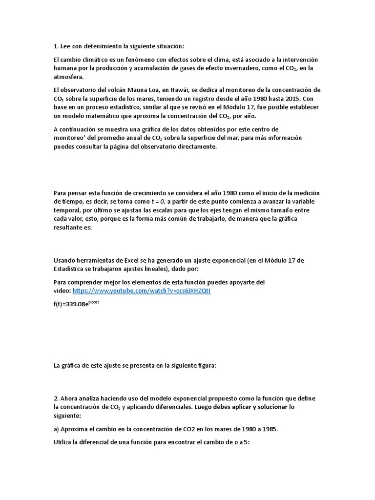 Ramirezcuevas Joseluis M18 S3 AI5 ConcentraciondeCO2enunafuncion | PDF | Dióxido de carbono ...