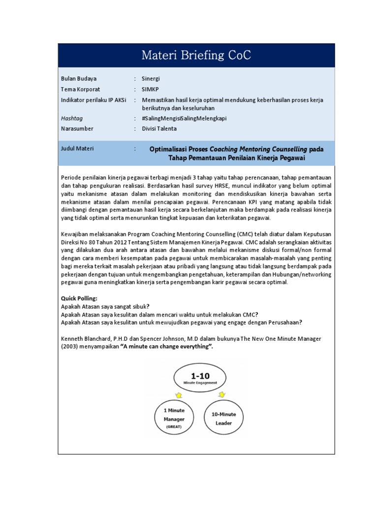 Materi Briefing CoC Ed - aug.SIMKP | PDF