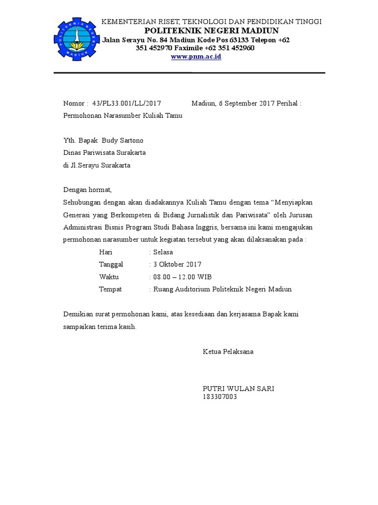 Surat Resmi | PDF