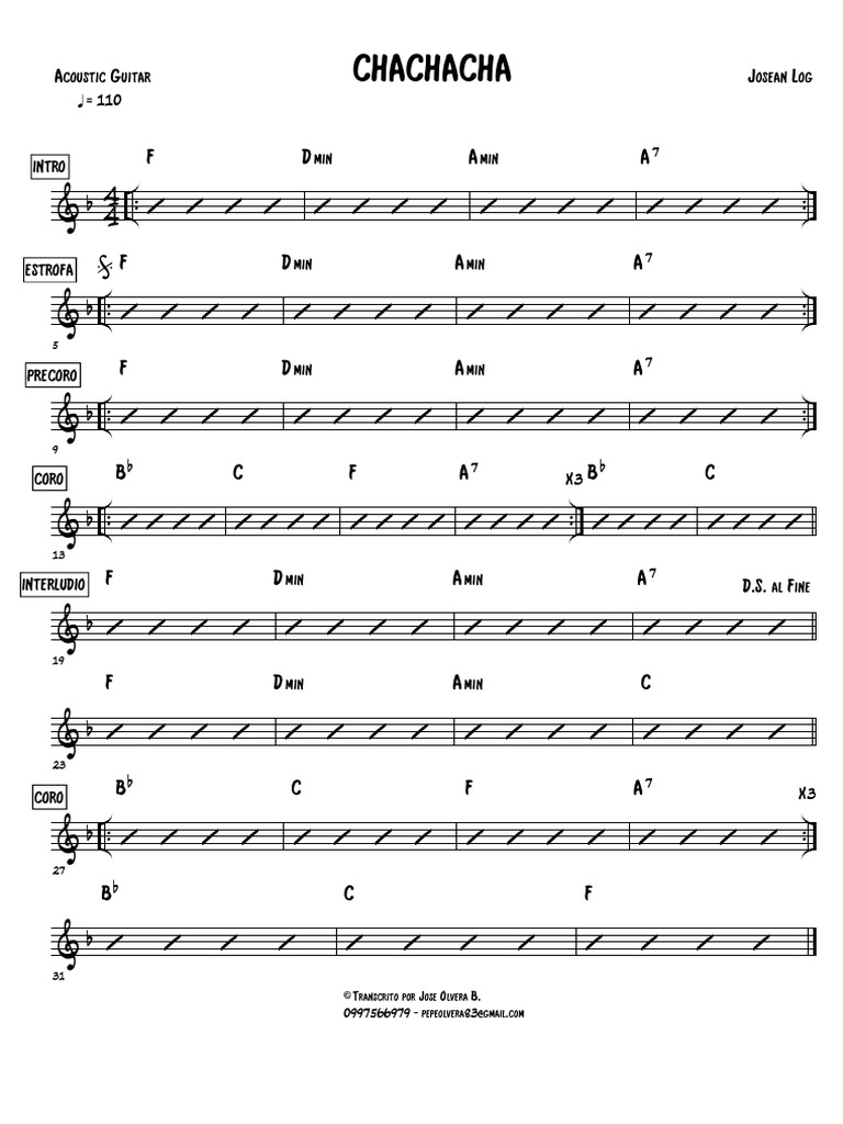 Chachacha - Acoustic Guitar | PDF