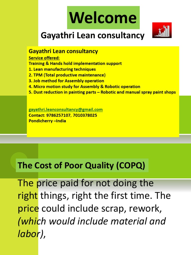 Copq - GLC | Download Free PDF | Lean Manufacturing | Design For Six Sigma