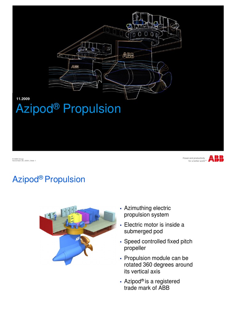 Azipod Presentation | Marine Propulsion | Mechanical Engineering