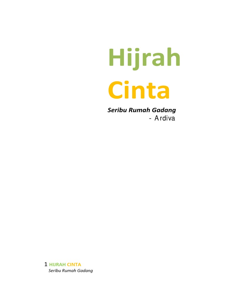 Cinta Dalam Proses Hijrah Pdf Puisi