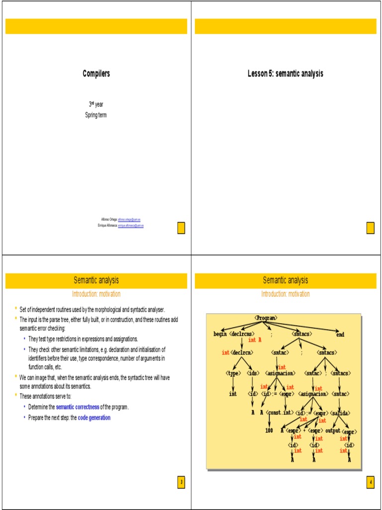 Compilers Lesson 5 Semantic Analysis Pdf Formalism Deductive Computer Programming