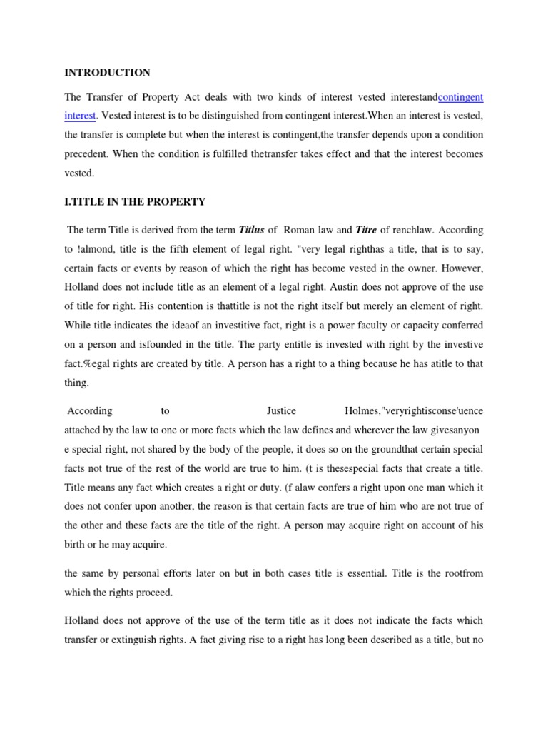 Contingent Interest | PDF | Easement | Natural And Legal Rights