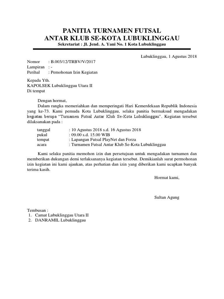 Contoh Surat Tembusan | PDF