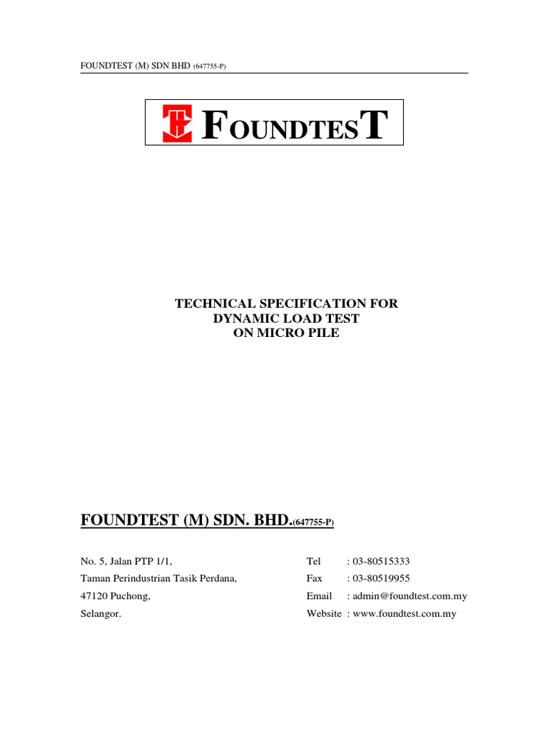 Dynamic Load Test MICRO Pile | PDF | Deep Foundation | Accelerometer