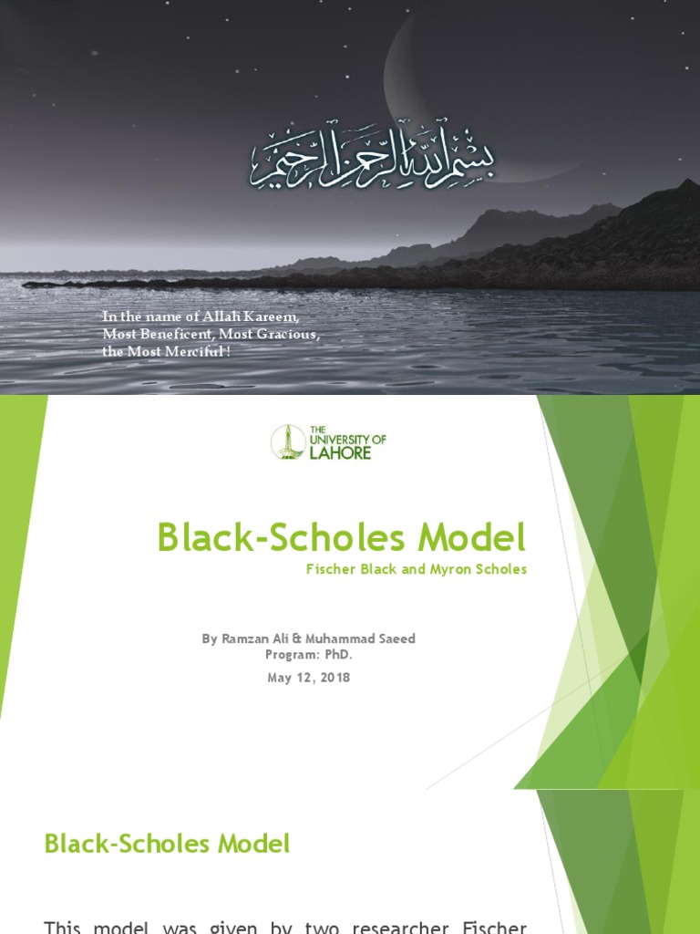 Black-Scholes Model Overview | PDF | Black–Scholes Model | Option (Finance)