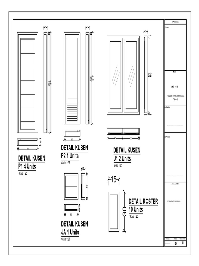 Detail Kusen P1 4 Units Detail Kusen P2 1 Units Detail Kusen J1 2 Units ...