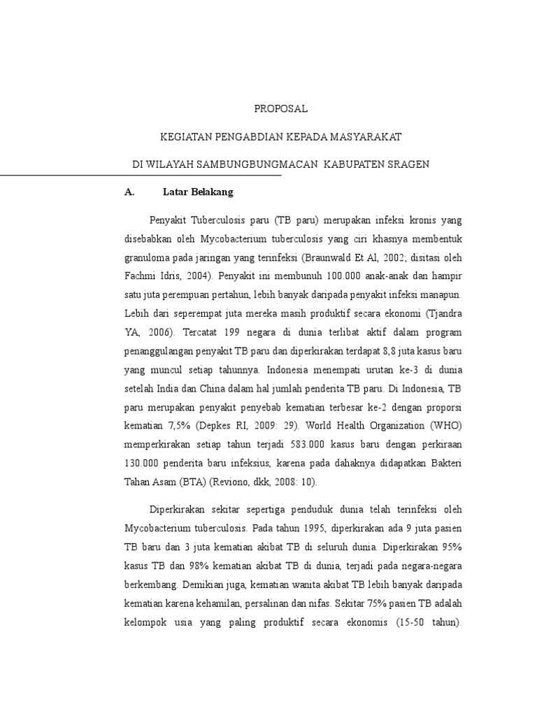 Proposal TB Paru | PDF