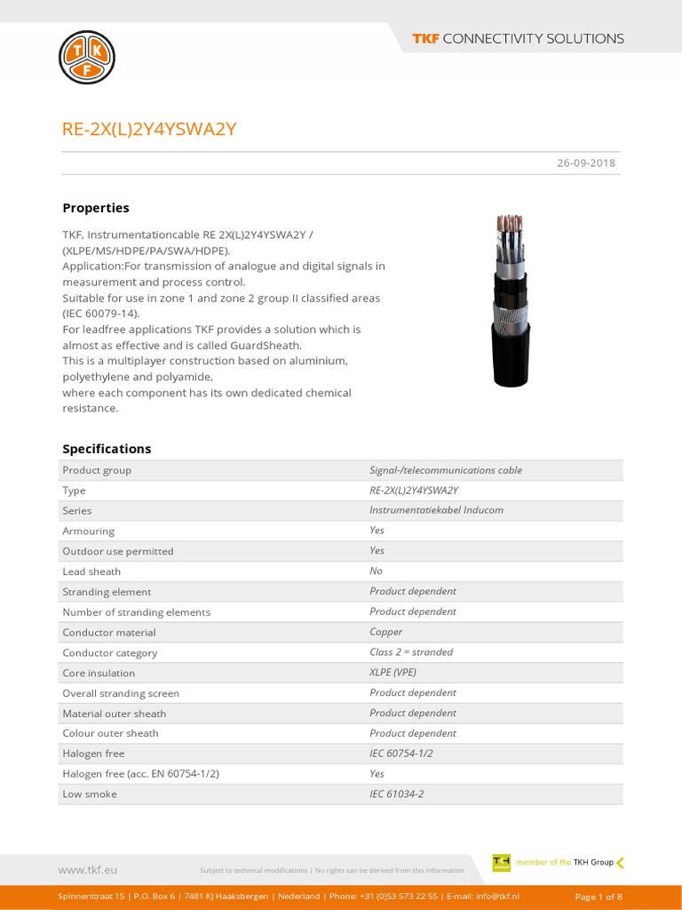 TKF Catalog 18214 | PDF | Electrical Conductor | Electrical Resistance ...