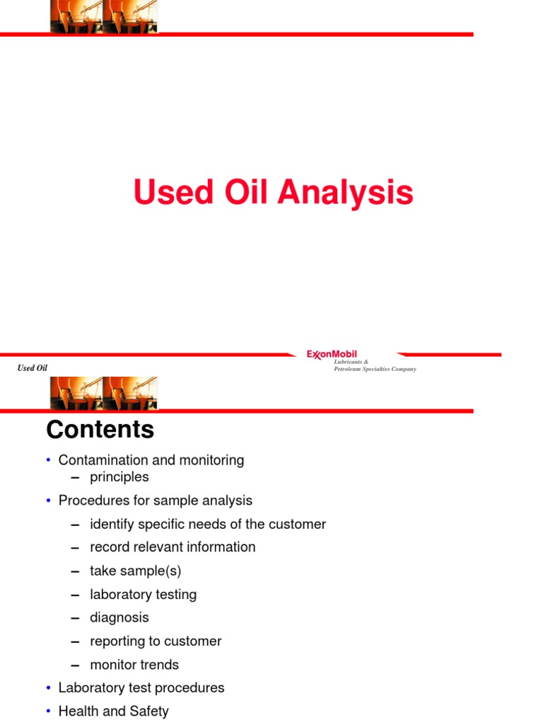 Used Oil Analysis | PDF | Motor Oil | Petroleum