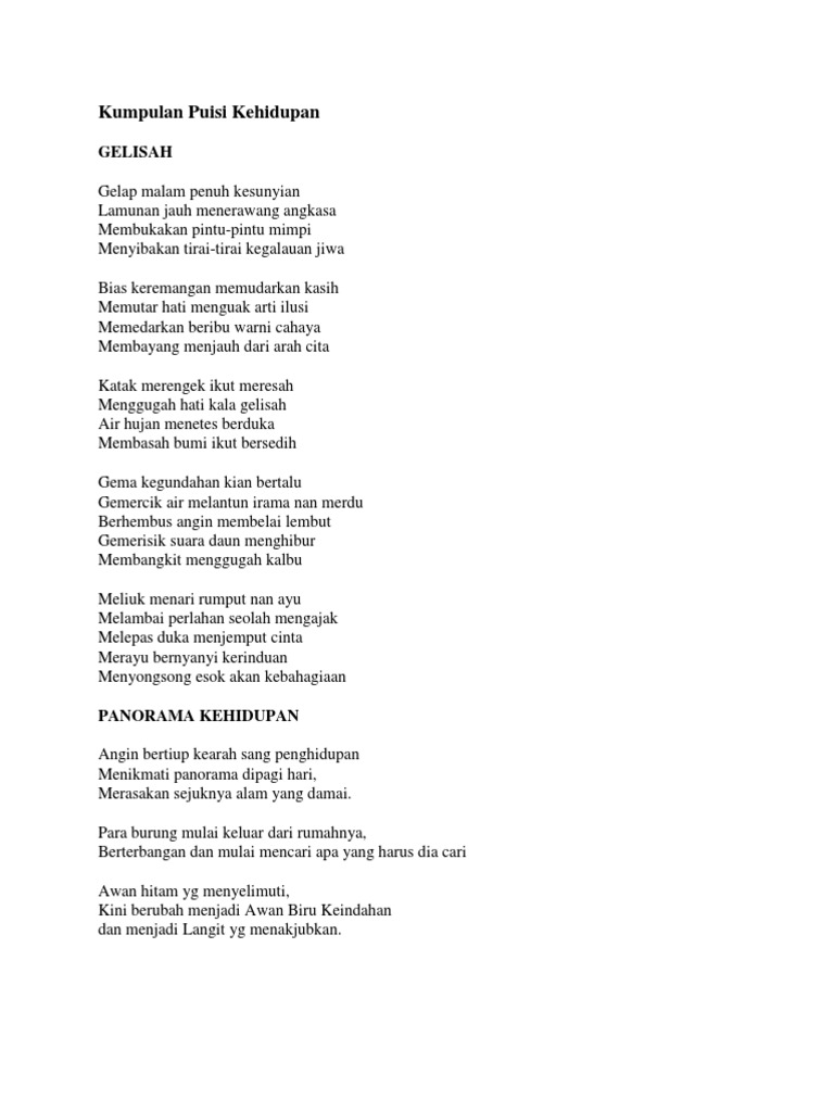 Kumpulan Puisi Kehidupan | PDF