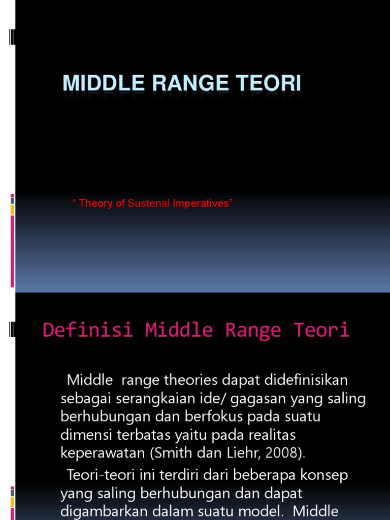 Teori Middle Range dalam Keperawatan | PDF