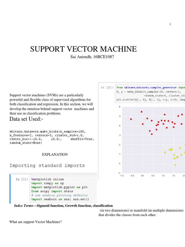 Support Vector Machine | PDF | Support Vector Machine | Statistical Classification