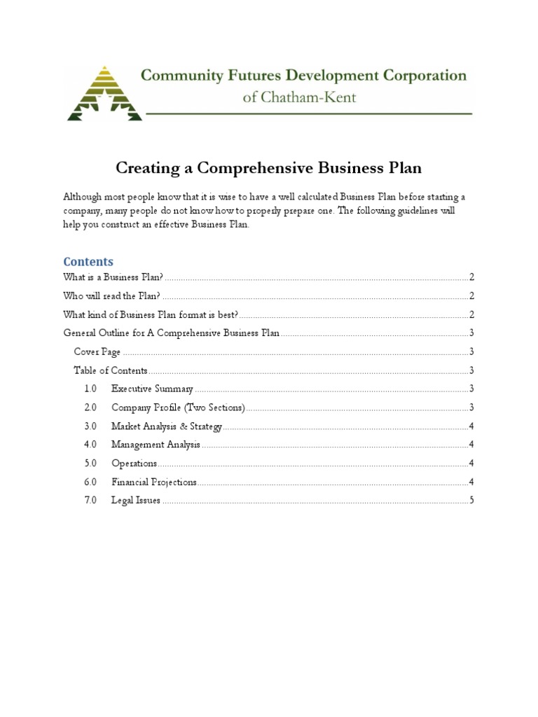 Business Plan Template | PDF | Business Plan | Market Analysis