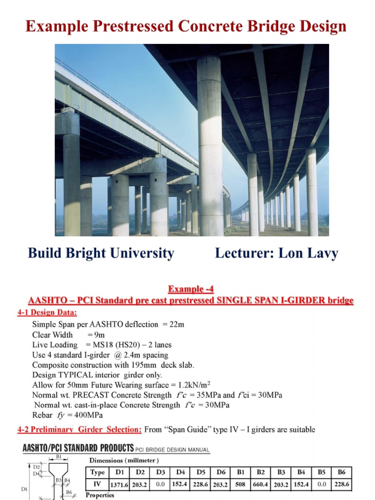 Ex1 PC Bridge Design PDF | PDF