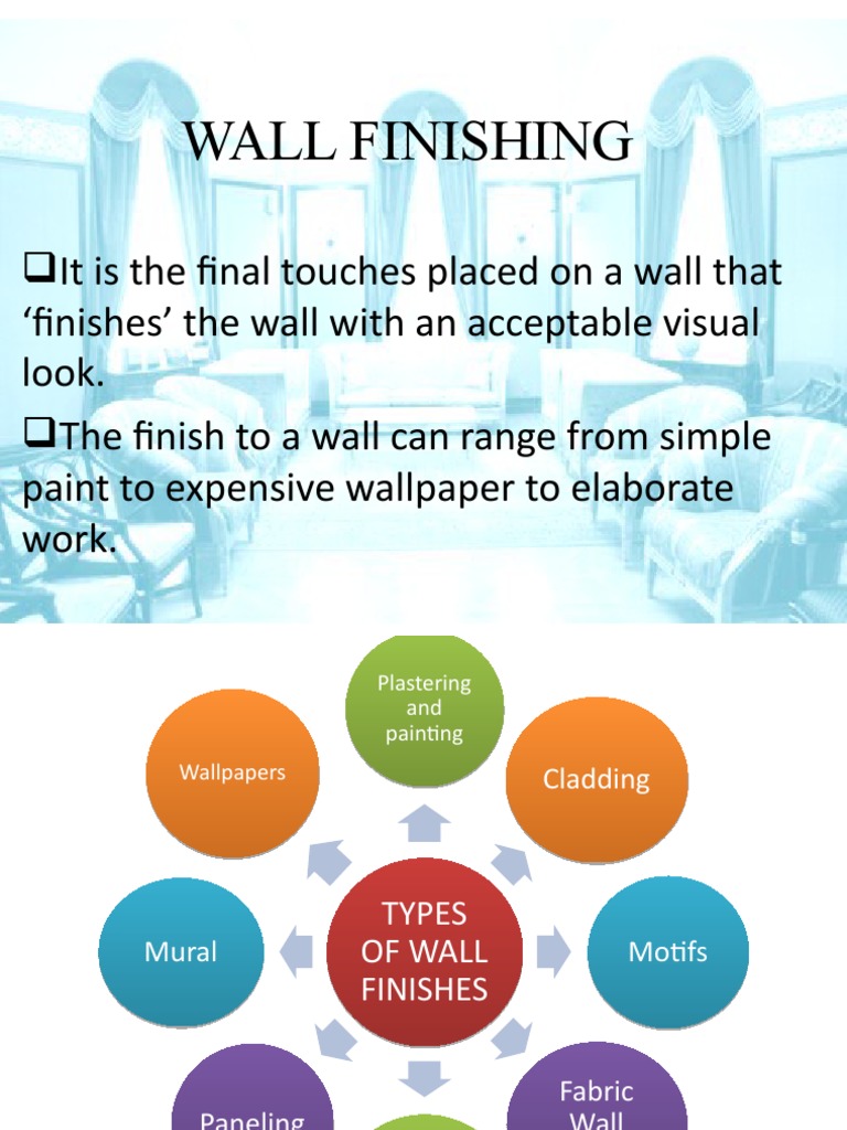 Types of Wall Finishes Explained | PDF | Paint | Plaster
