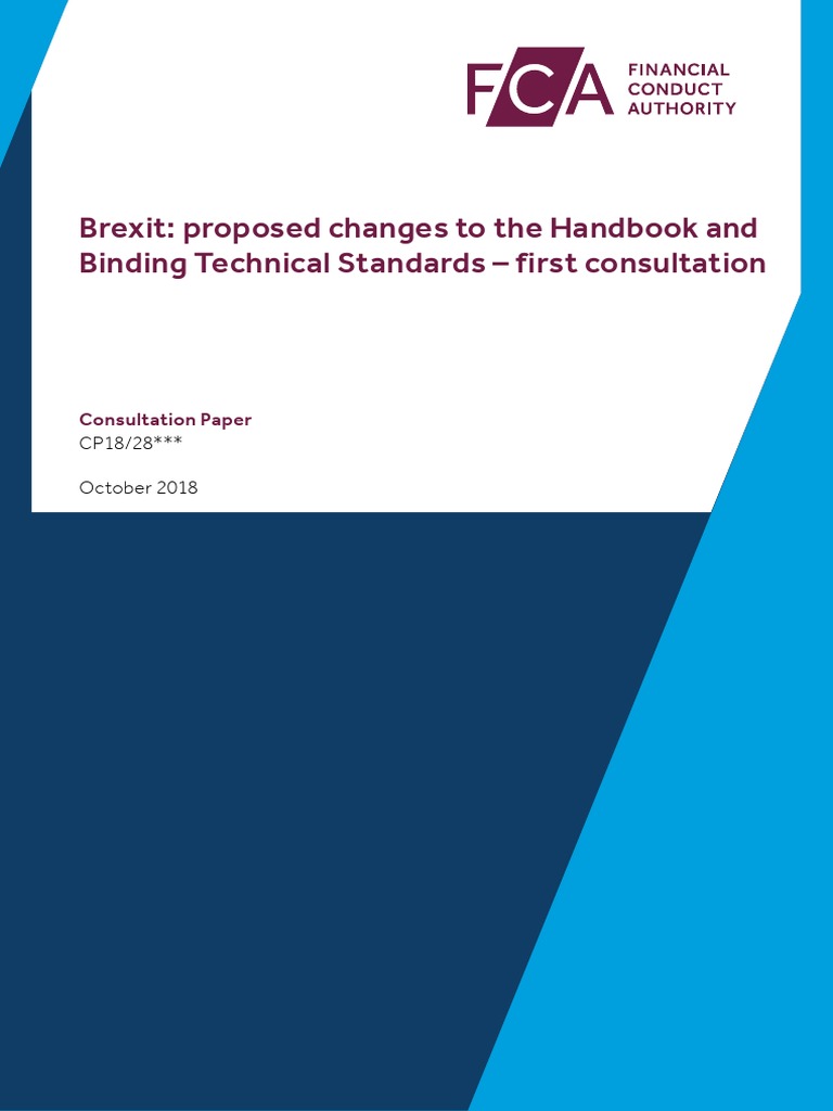 Consultation Paper FCA Handbook | PDF | Brexit | European Union Law