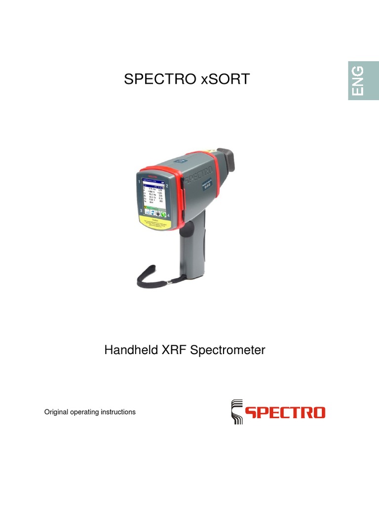 Spectro Xsort Xhh03 Eng | PDF | Radiation Protection | Rechargeable Battery