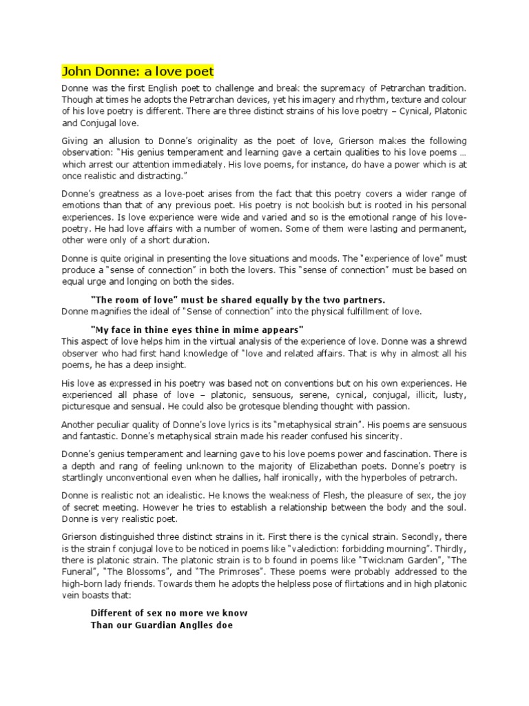 John Donne | PDF | Faith | Poetry