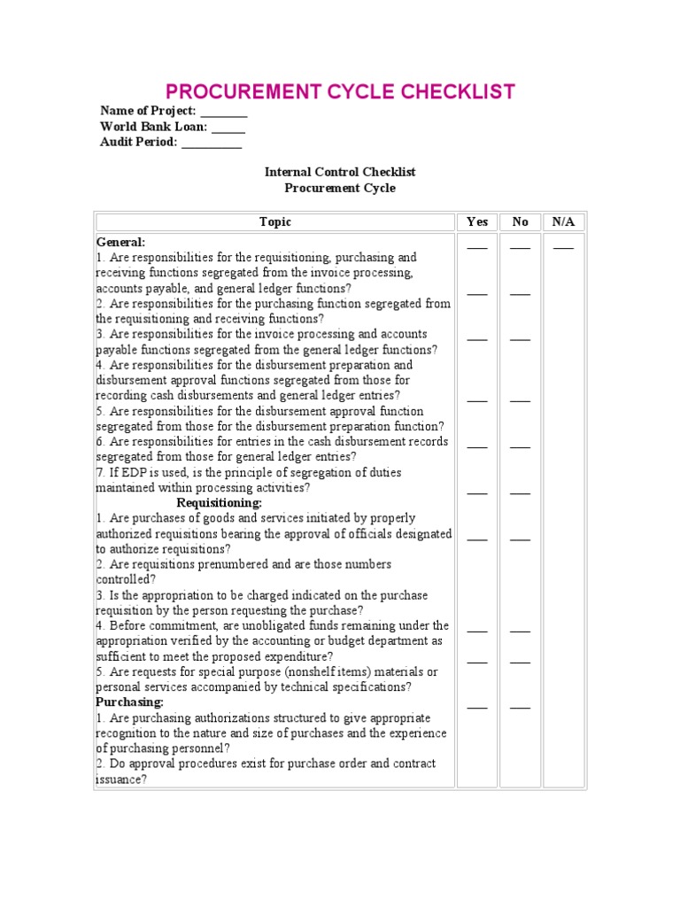 Ensuring Effective Procurement Through Strong Internal Controls | PDF ...